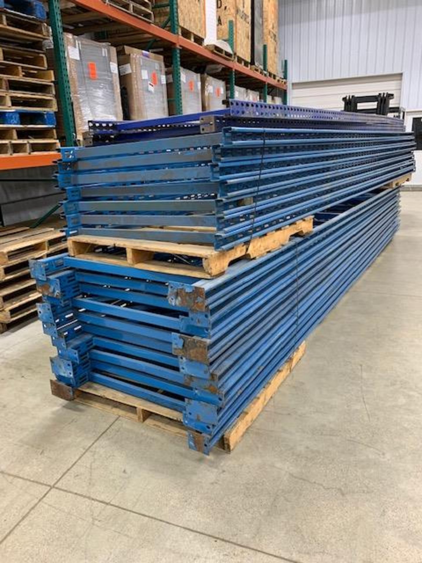Pallet Racking, (17) Uprights 44" W, (85) Cross Bars 8' L (Located in ...