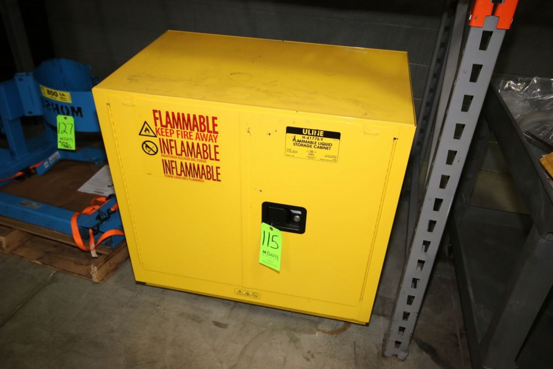 Uline 22. Gal. Double Door Flammable Storage Cabinet, Overall Dims ...