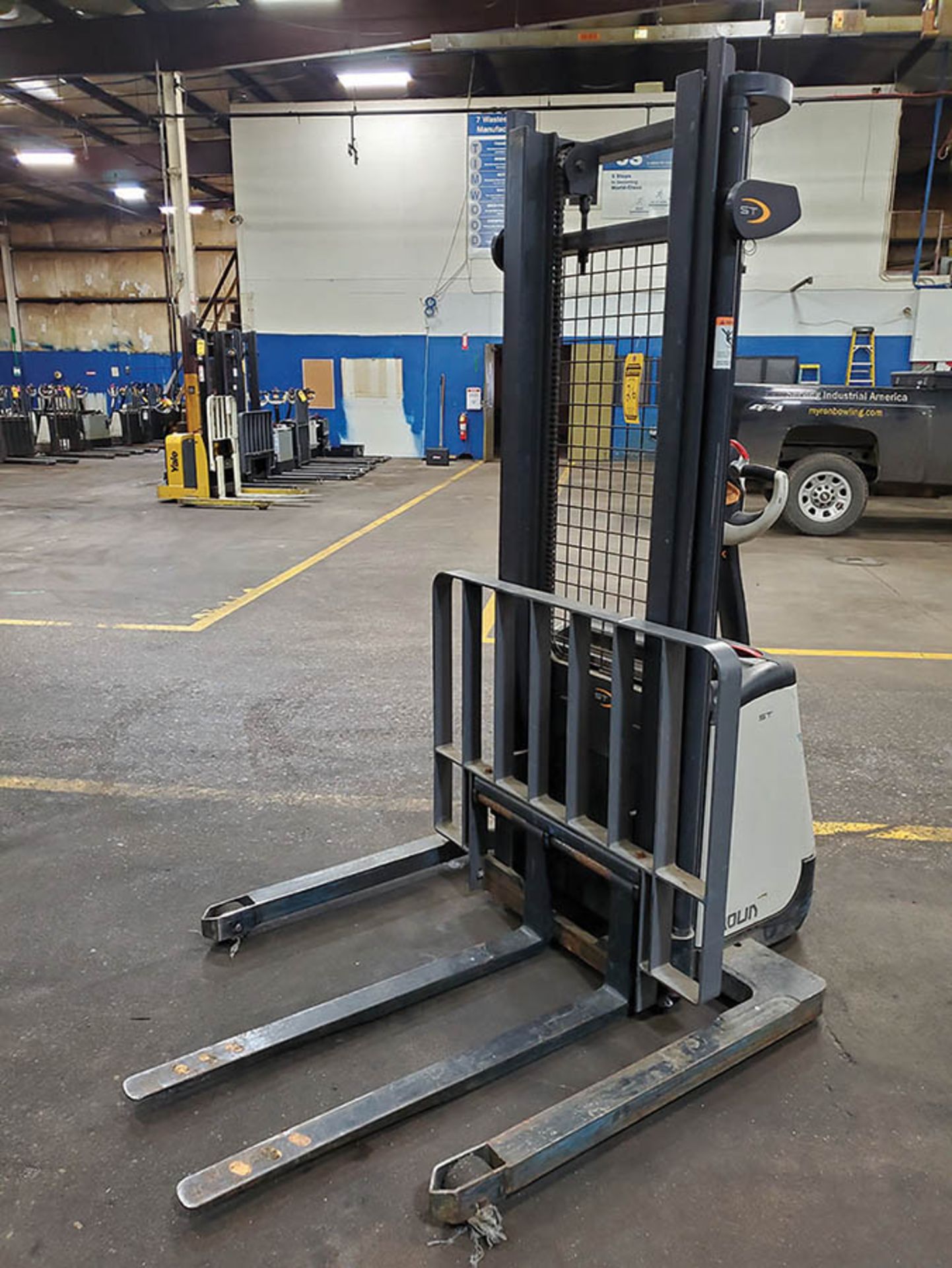 CROWN 2,000 LB. WALKIE STACKER, MODEL ST3000-20, 24-VOLT, 128’’ LIFT ...