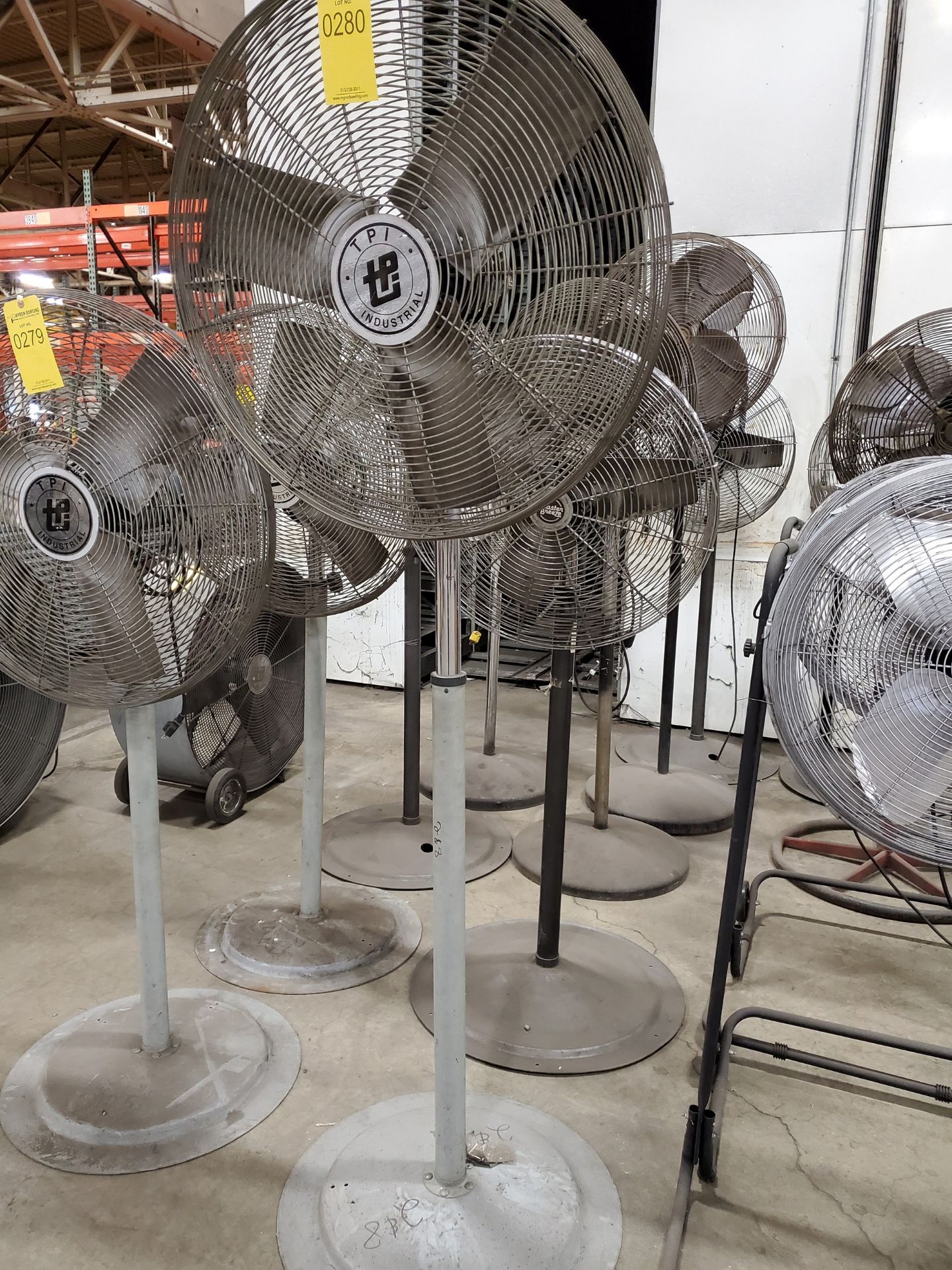 { Group of lots: 279, 280 (P) } (5) ASSORTED PEDESTAL FANS 24'' - 30''