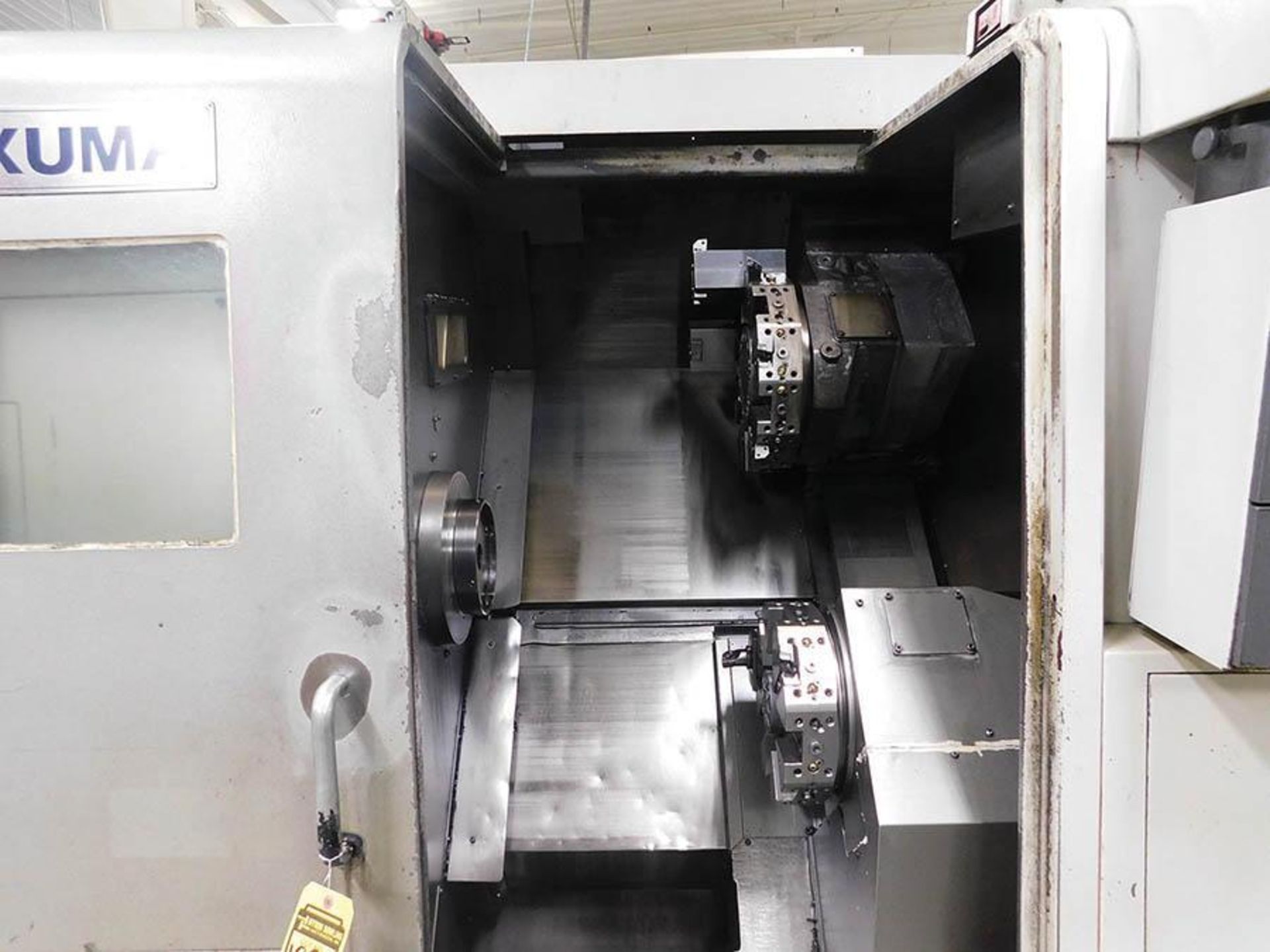 2006 OKUMA SIMUL TURN LU300 4-AXIS CNC LATHE TWIN TURRET 8 & 12 ...