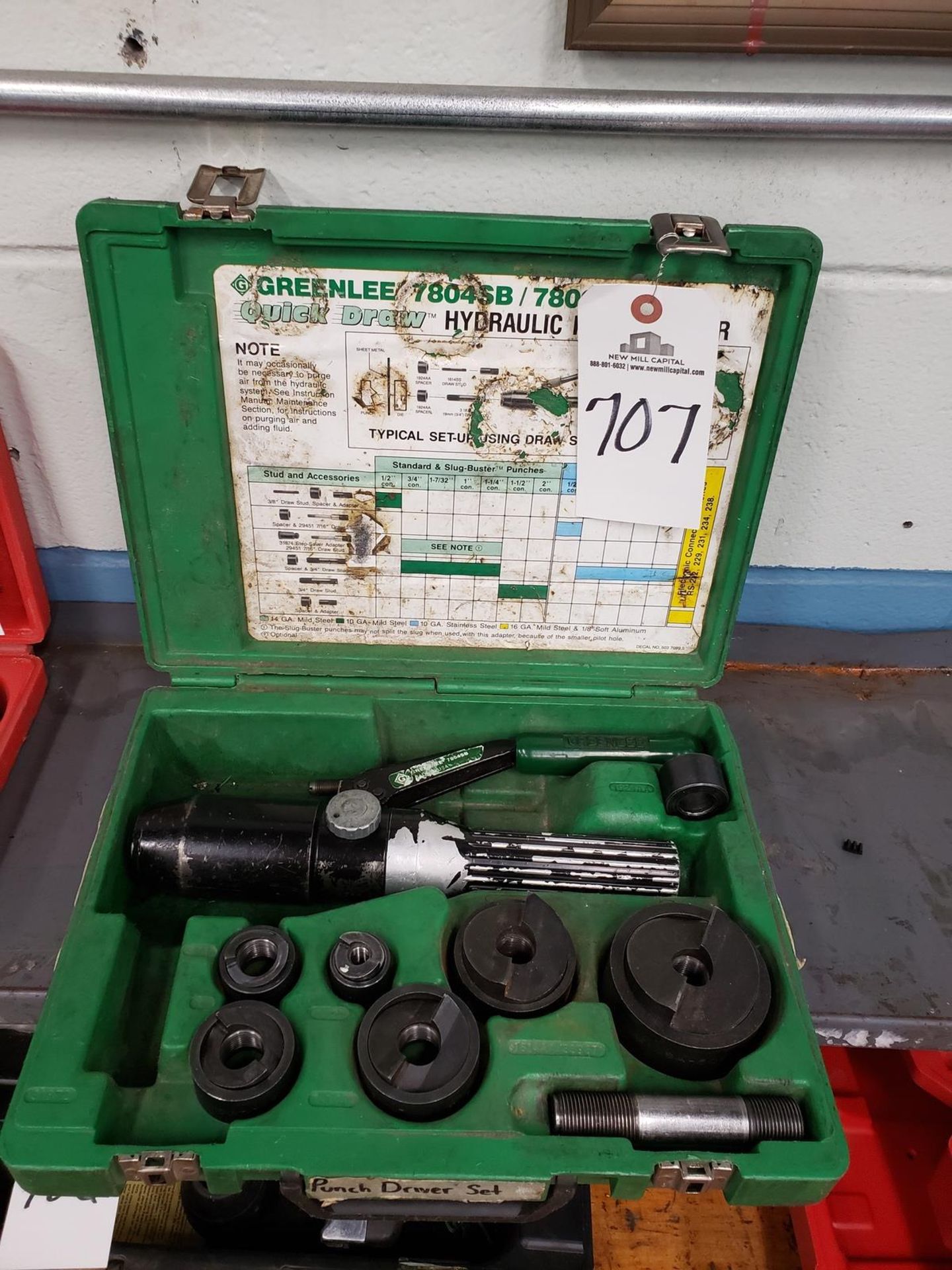 Greenlee Hydraulic Punch Driver, M# 7804SB | Required Rigging and ...