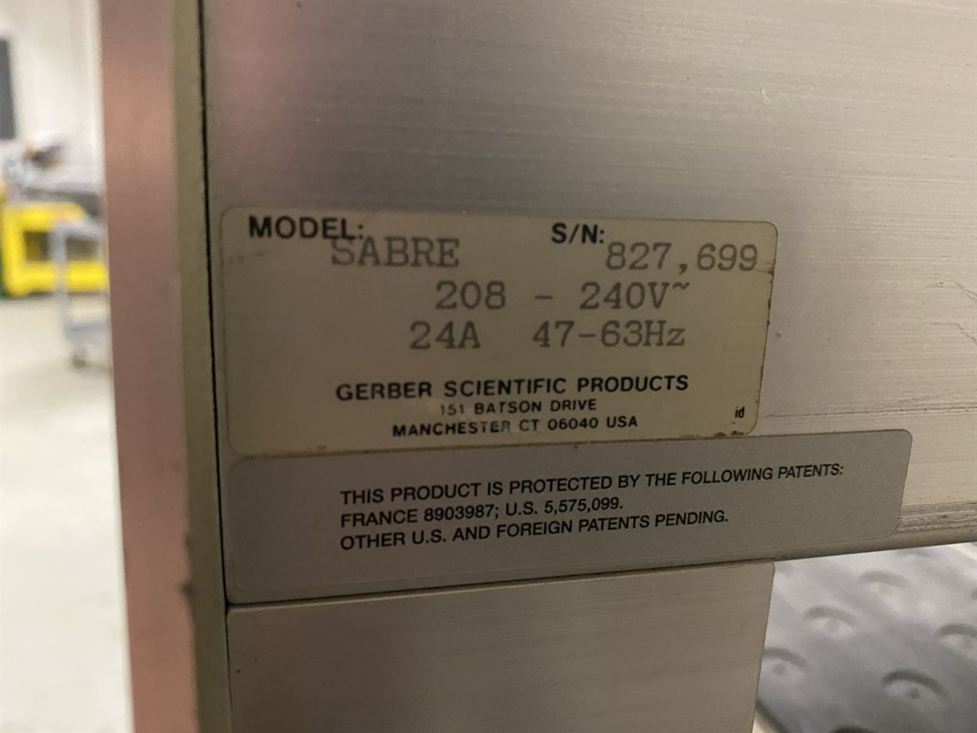 GERBER SABRE 408 Router, s/n 827.699, 54” x 121” Table, 53.5” x 101 ...
