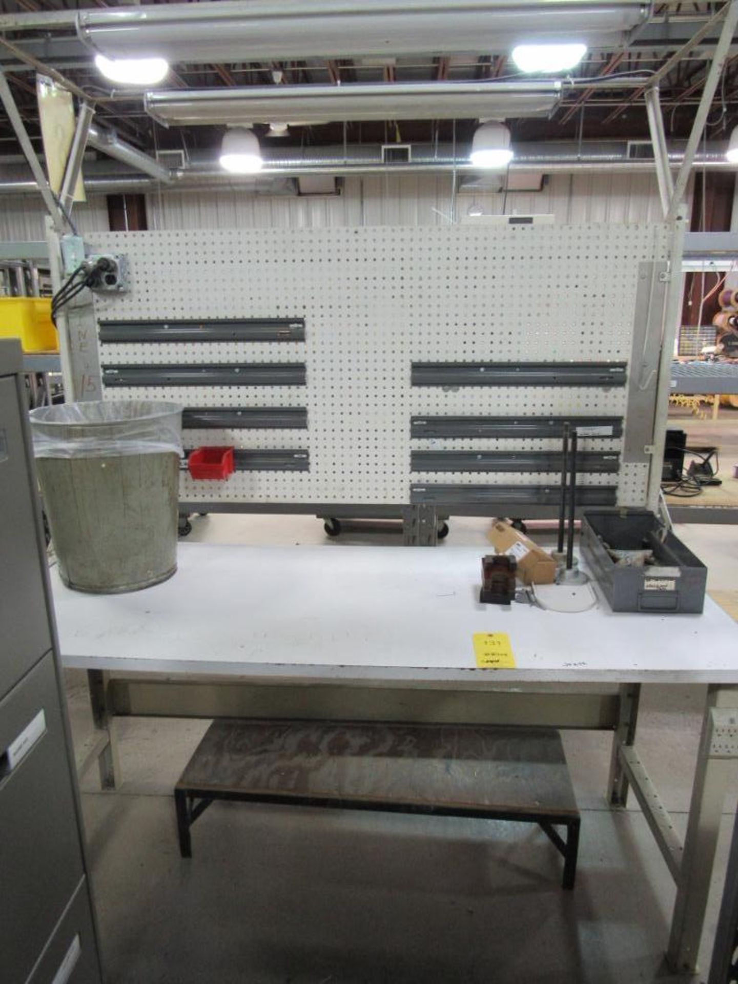 LOT: (2) 30 in. x 72 in. Assembly Work Benches with Lights (Area A)