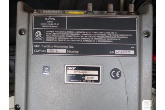 SKF CMVA-60 Microlog, S/N 602283, with Accessories