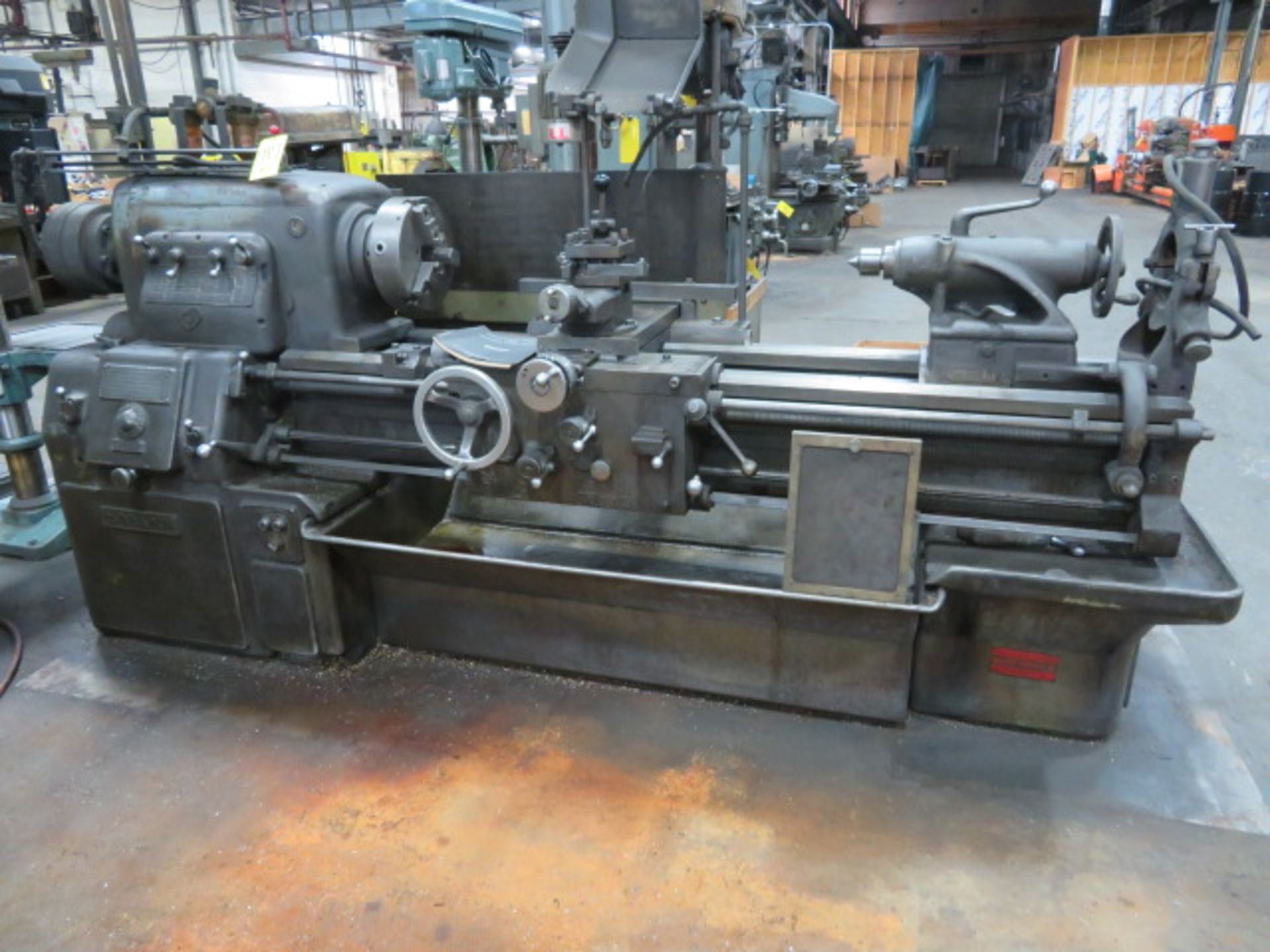 MONARCH SERIES 61, 20"X60" ENGINE LATHE, 12" 3-JAW CHUCK, STEADY REST ...