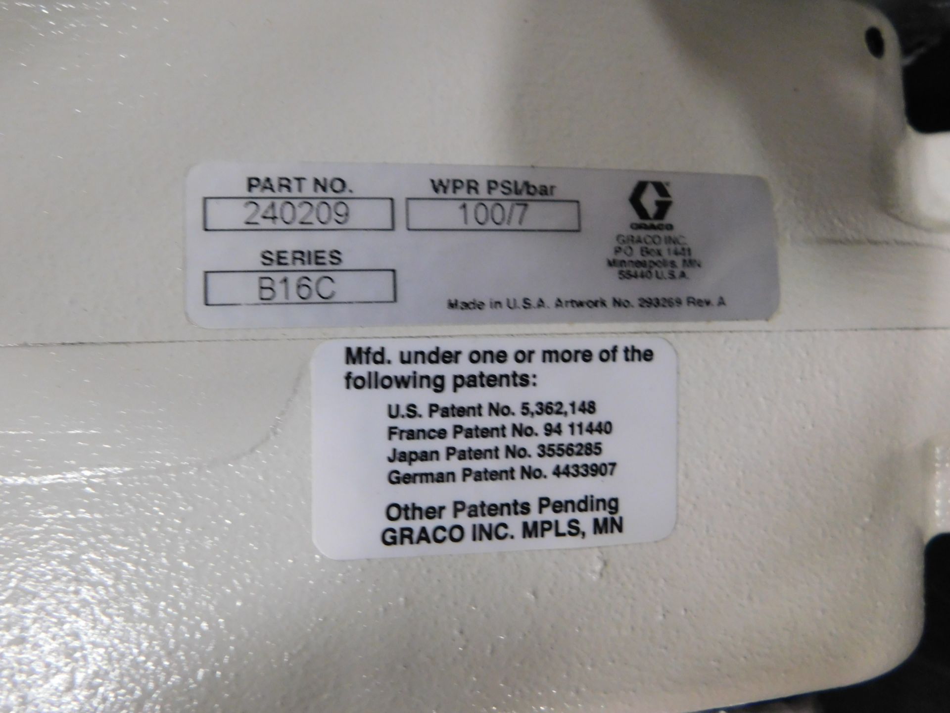 Graco Model 240209 Series B16C Drum Agitator NEW