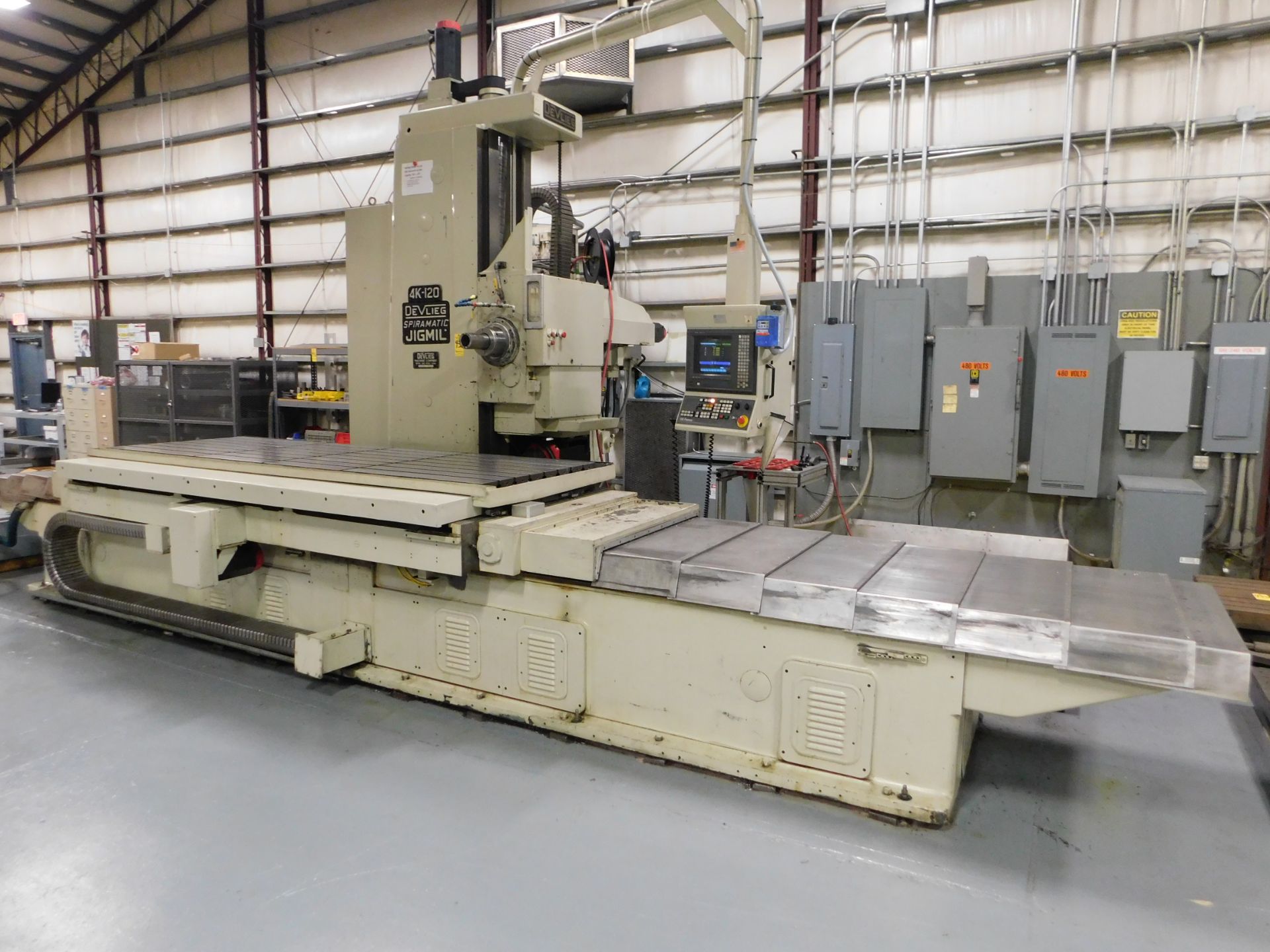 Devlieg Model 4K-120 CNC Jig Mill, S/N 9945, 4" Spindle, 50 Taper ...