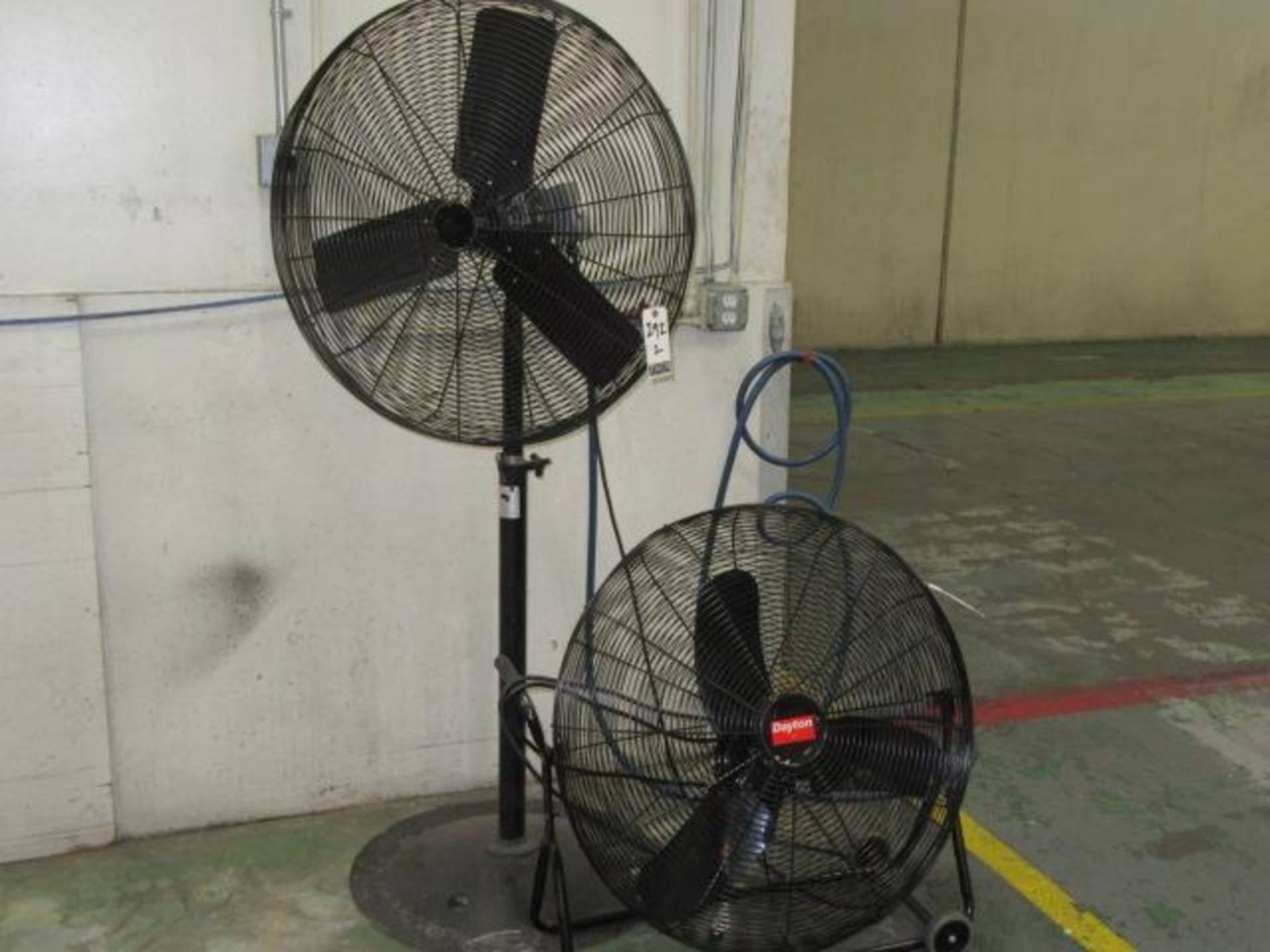 Lot (2) Dayton Shop Fans Consisting of (1) 30in Pedestal Shop Fan, (1 ...