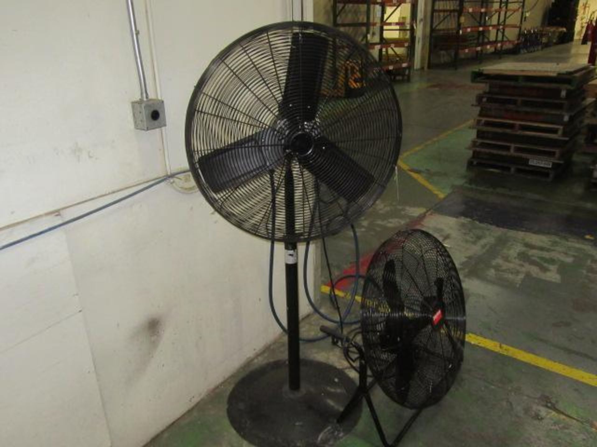 Lot (2) Dayton Shop Fans Consisting of (1) 30in Pedestal Shop Fan, (1 ...