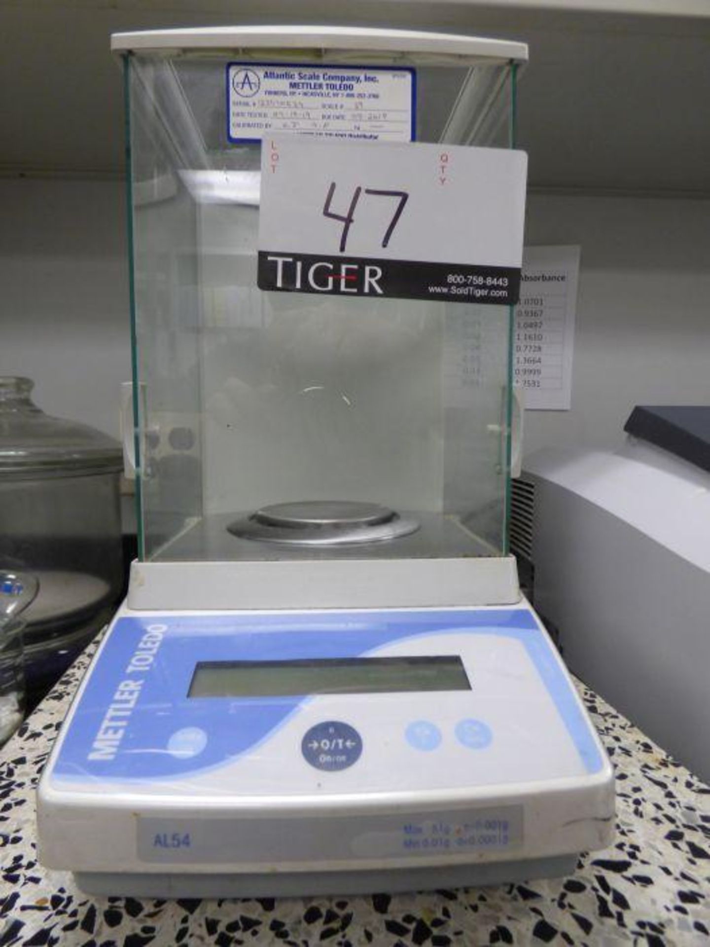 Mettler Toledo Scale, M/N- AL54, S/N- 1231170534, Capacity- 51 Gram