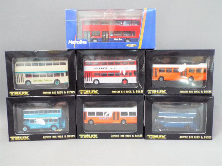 Trux, CMN - Seven 1:76 scale diecast model buses. Lot includes Trux ...