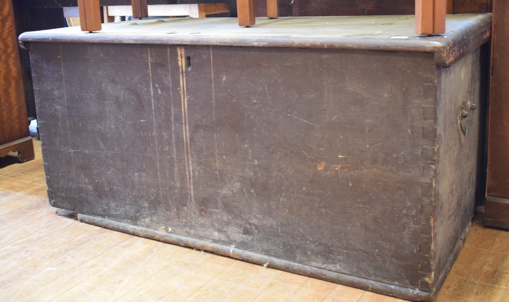 A large 19th century chest, 148 cm wide