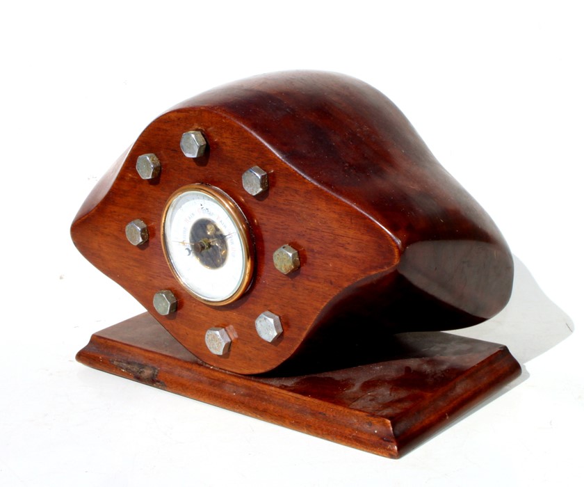 An impressive WW1 trench art mounted twin bladed laminated wood ...