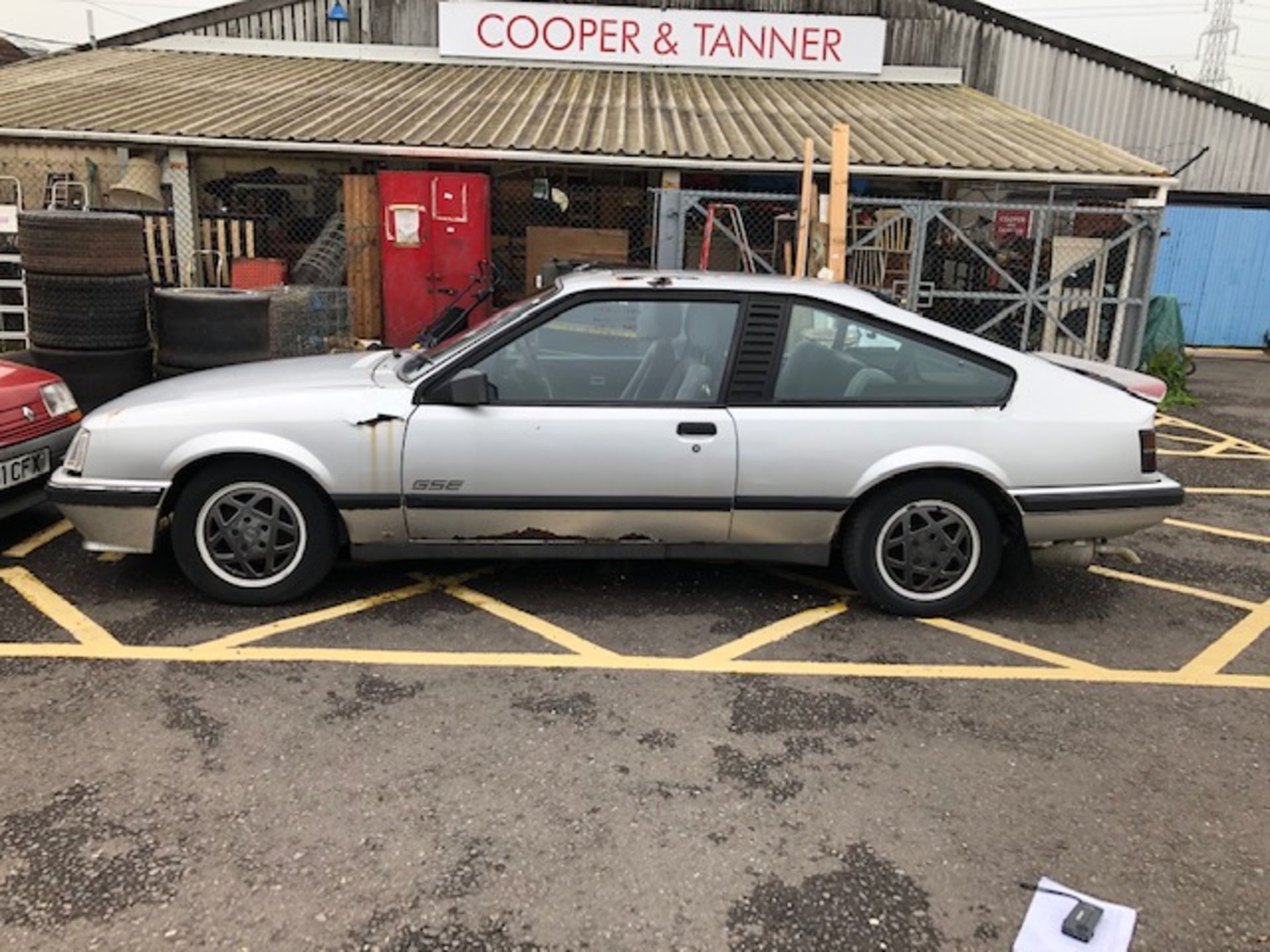 Silver Opel Monza GSE Reg No A749 TTC. Rusted through in many panels ...