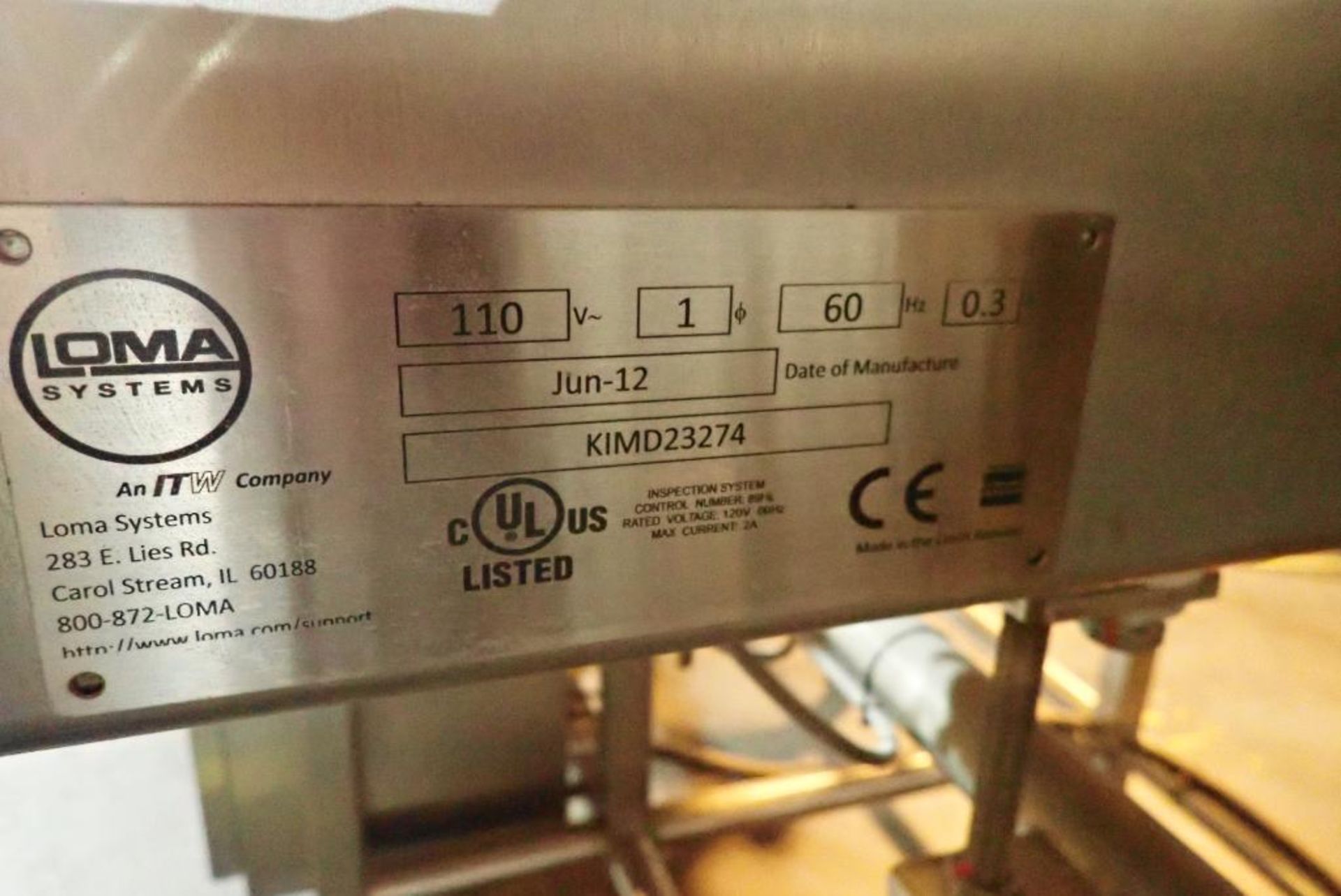 2012 Loma metal detector check weigher combination, Model LCW/COMBO6000 ...