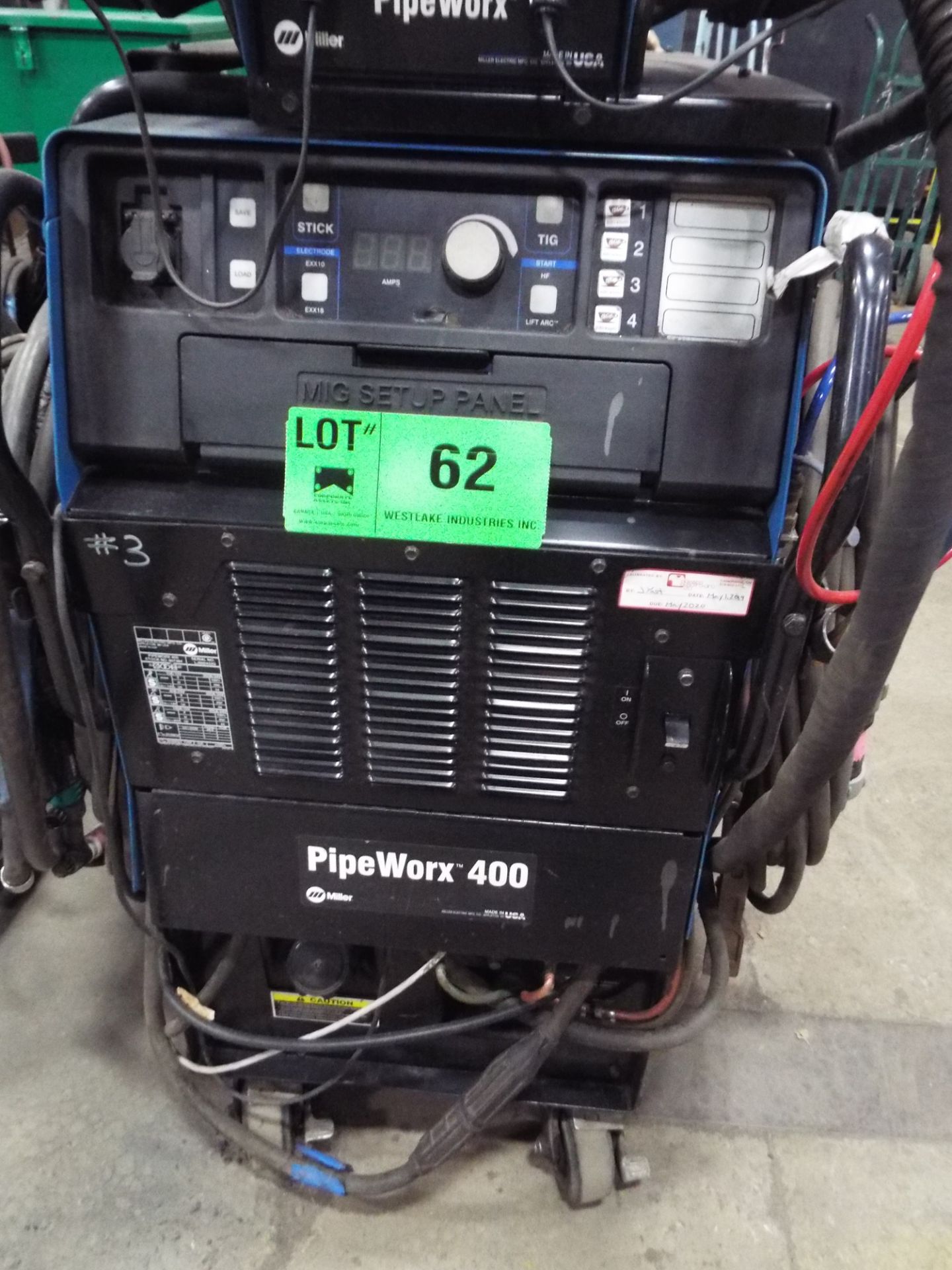 { Choice of lots: 62, 62A, 62B, 62C } MILLER (2009) PIPEWORX 400 ...