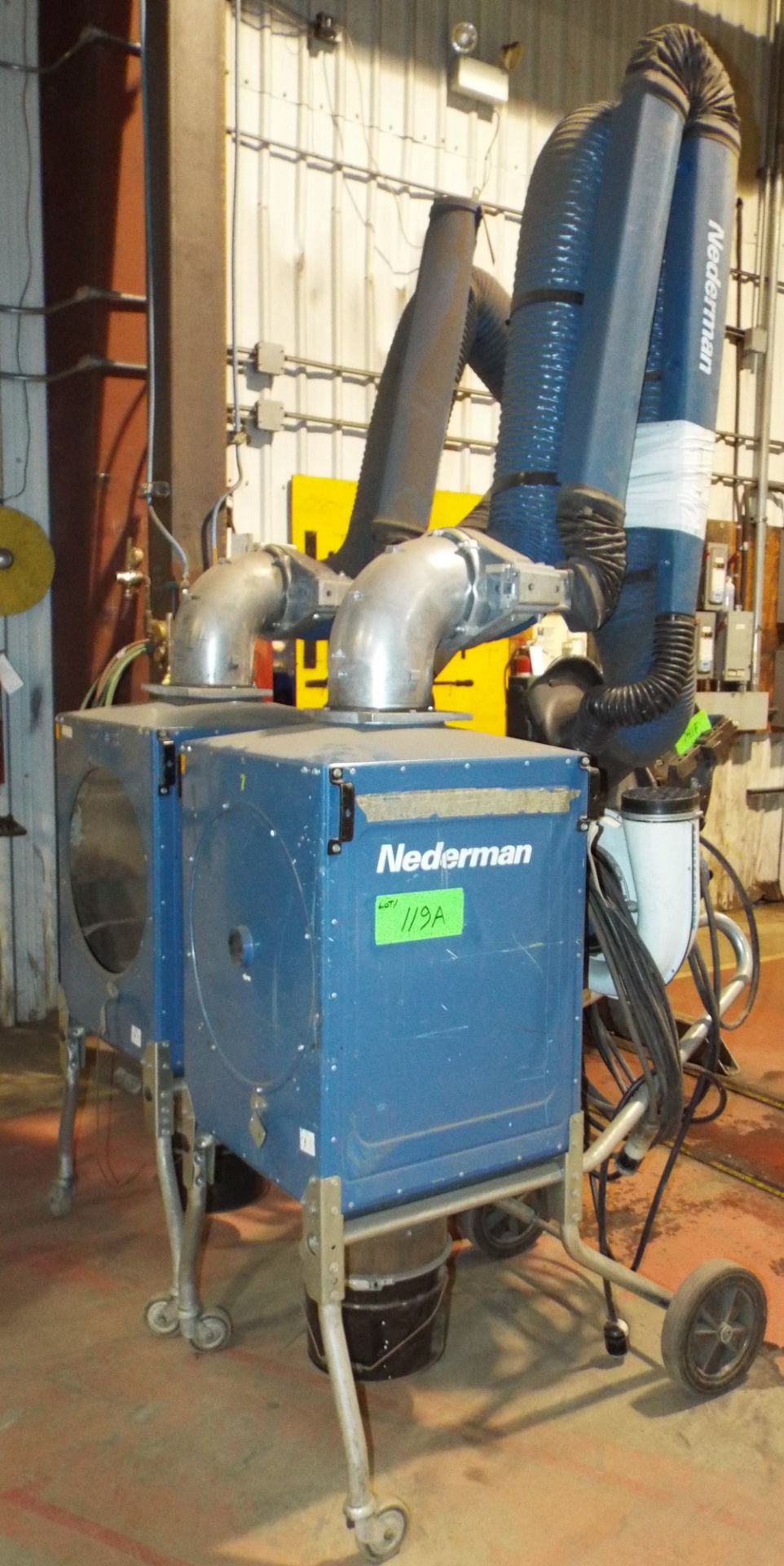{ Group of lots: 119, 119A } LOT/ (2) NEDERMAN 1.5 HP PORTABLE FUME ...