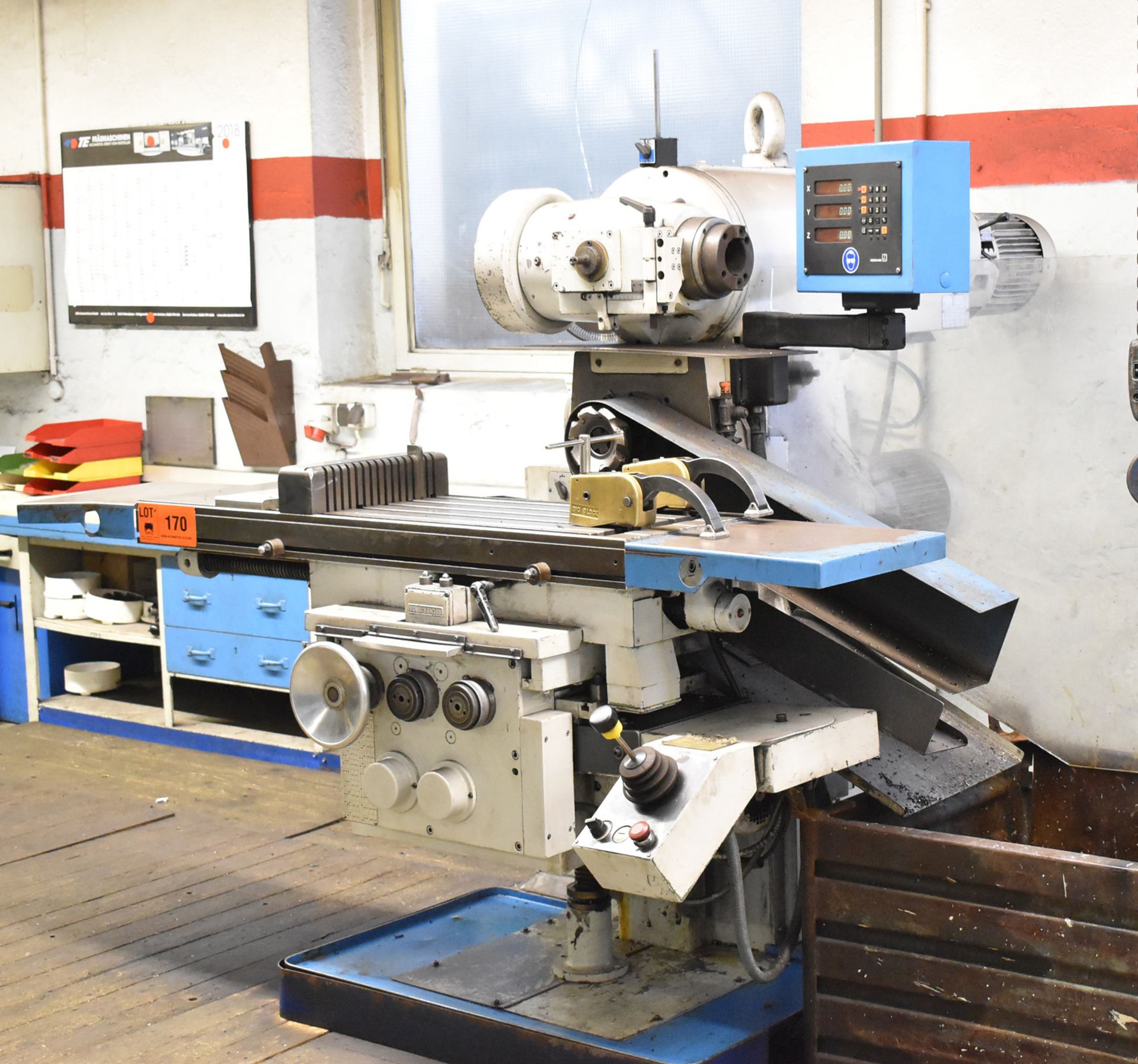RECKERMANN KOMBI 1050 UNIVERSAL MILLING MACHINE WITH 1300 MM X 390 MM ...