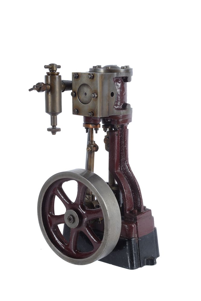 A well engineered model of a Stuart Turner vertical steam engine ...