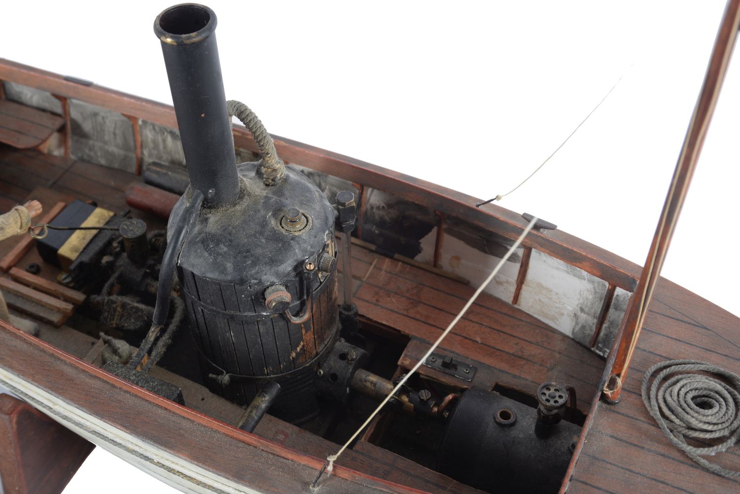 A model of the 'African Queen' steam boat, having fitted steam plant ...