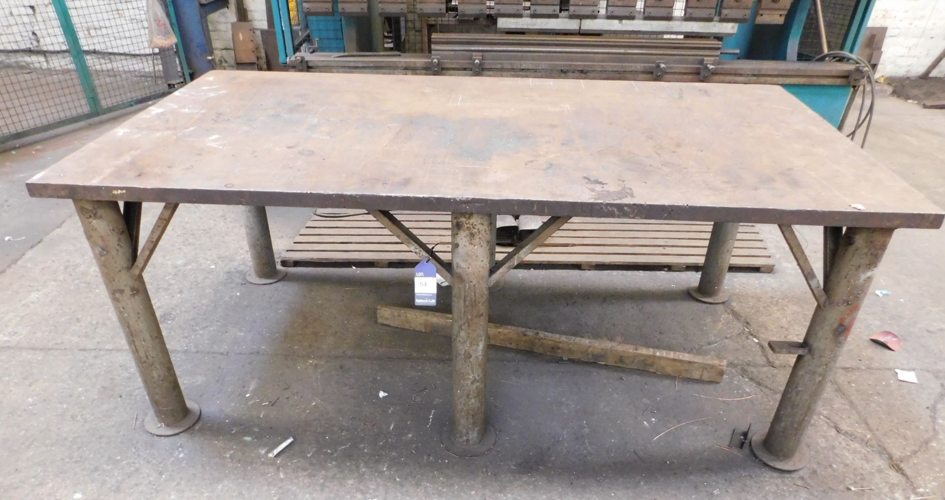 Steel Surface Table 8ft x 4ft x 2” Thick