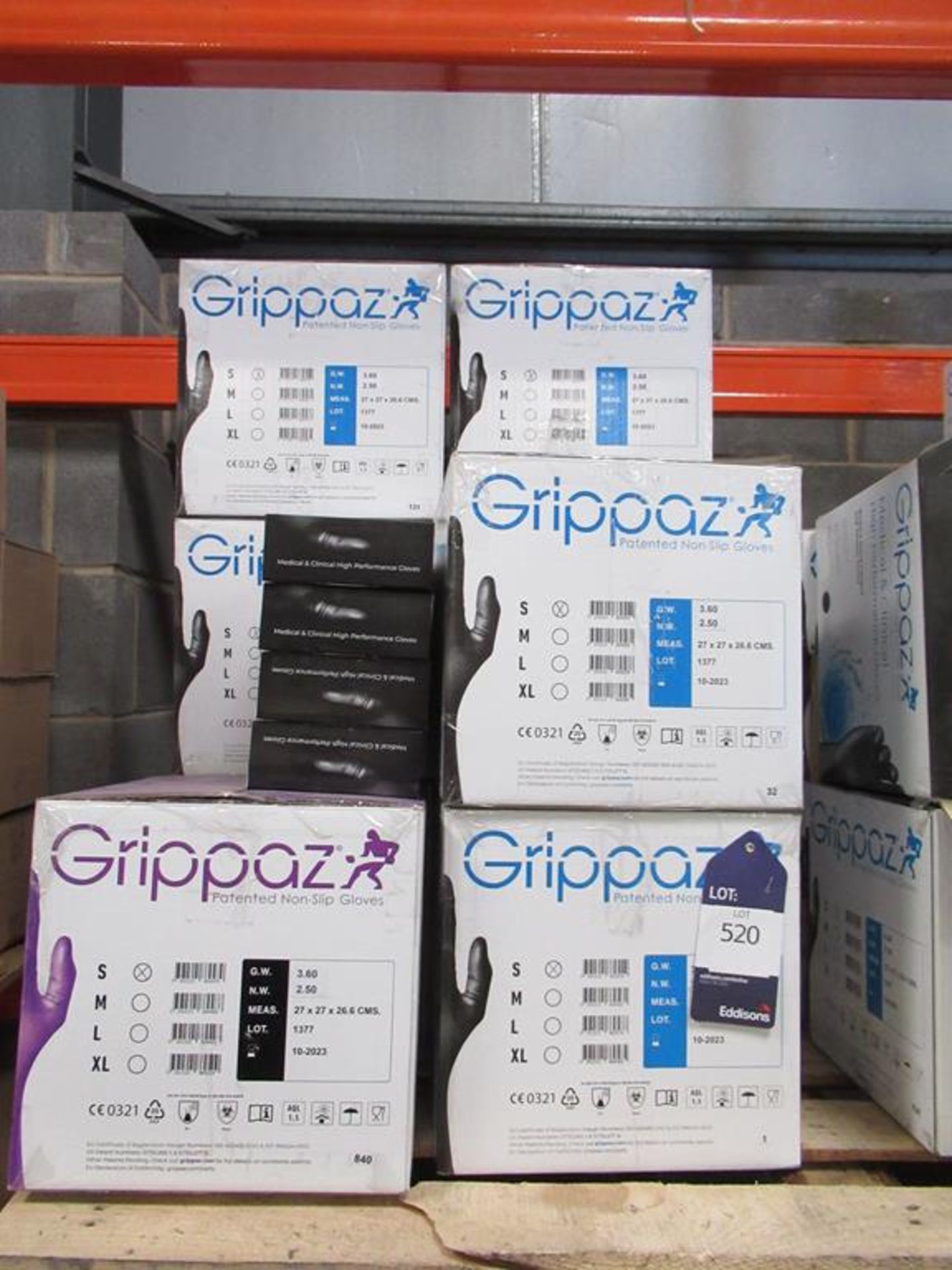 18 x Boxes of Grippaz Non Slip Gloves (sizes small & XL). Please note ...