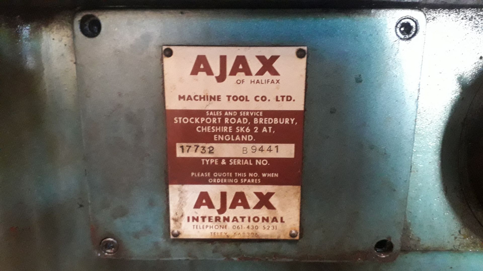 Ajax 17732 Spindle Drill Serial Number B9441 (Tapmatic 90x Tapping Head ...