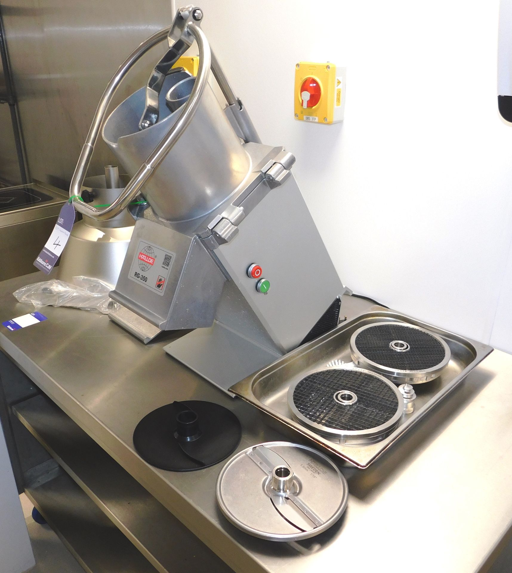 Hallde RG-350 Food Processor, Serial Number 1251081 with Attachments to ...