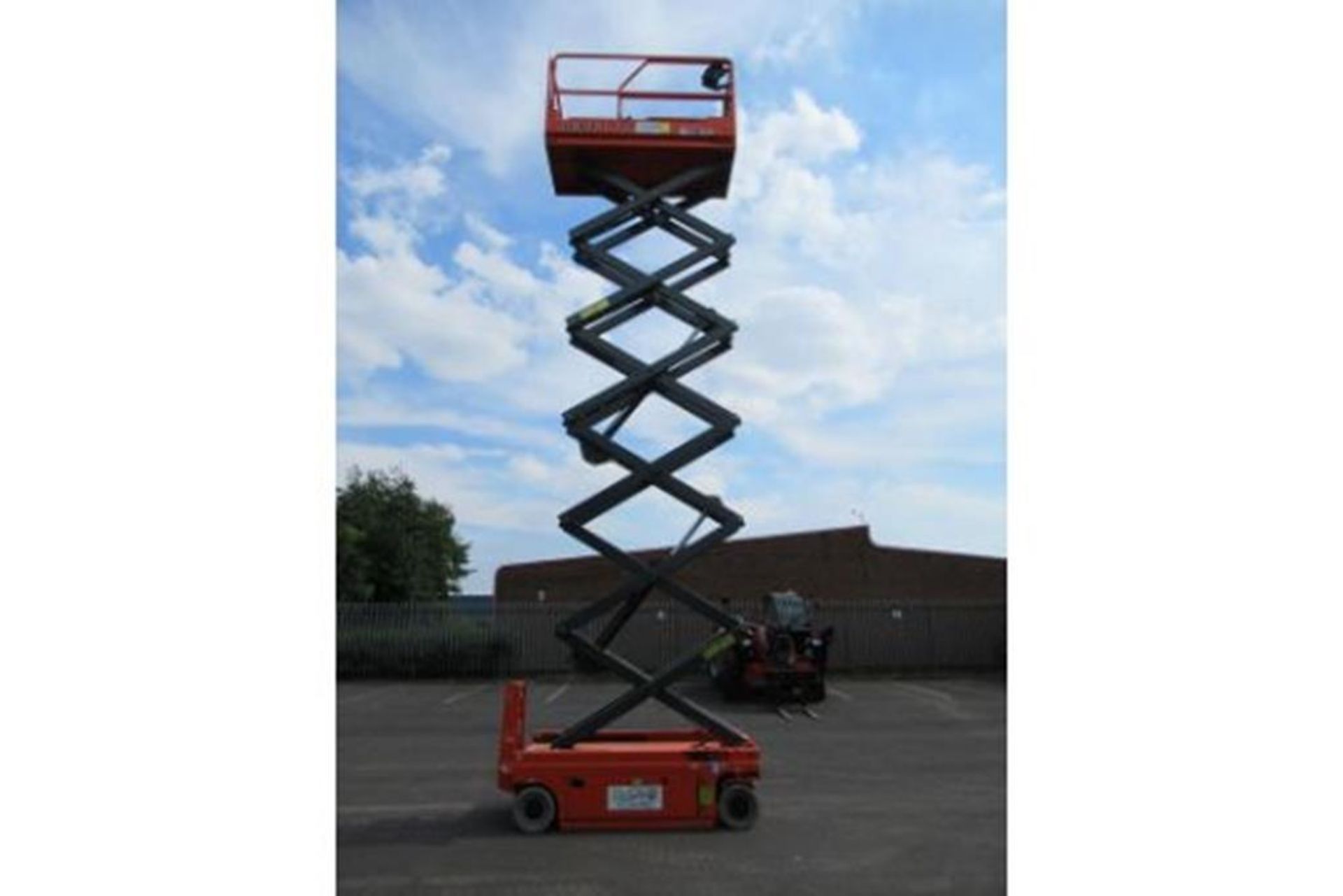 A 2019 Dingli JCPT 1412 DC 24V electric scissor lift s/n UK181213-13 ...