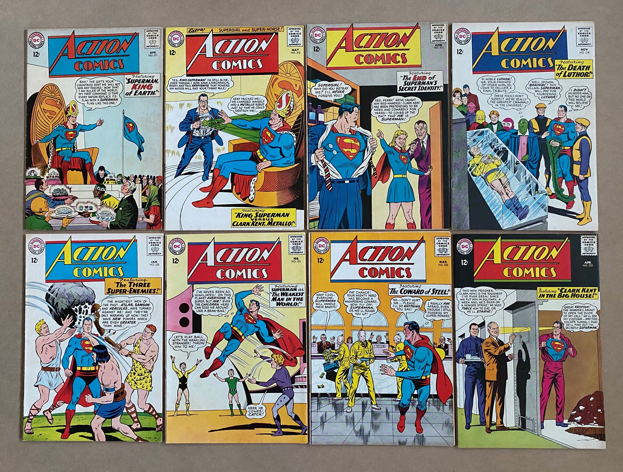 ACTION COMICS #311, 312, 313, 318, 320, 321, 322, 323 (8 in Lot ...