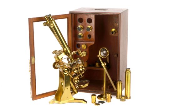 A Large & Impressive Ross No.1 Binocular Microscope Outfit | Barnebys