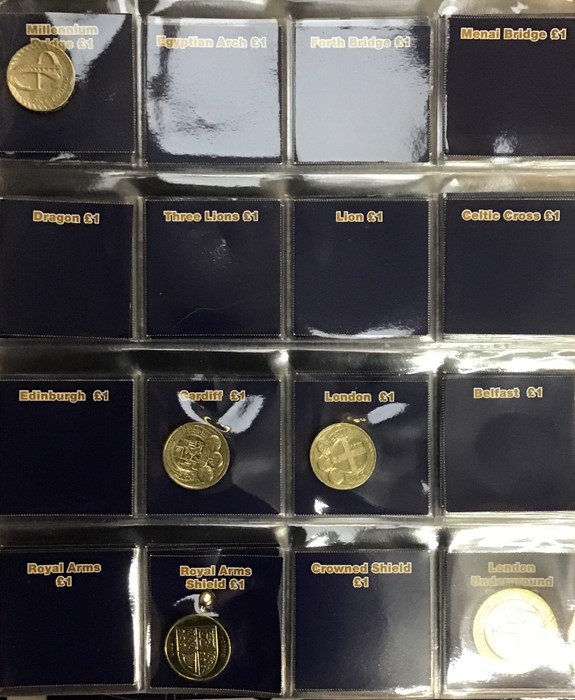 4 albums of modern UK commemorative & issued Coins approximately 117 x ...