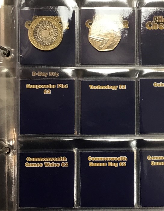 4 albums of modern UK commemorative & issued Coins approximately 117 x ...