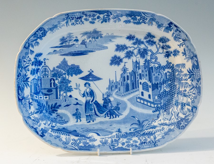 An early nineteenth century blue and white transfer printed Minton ...