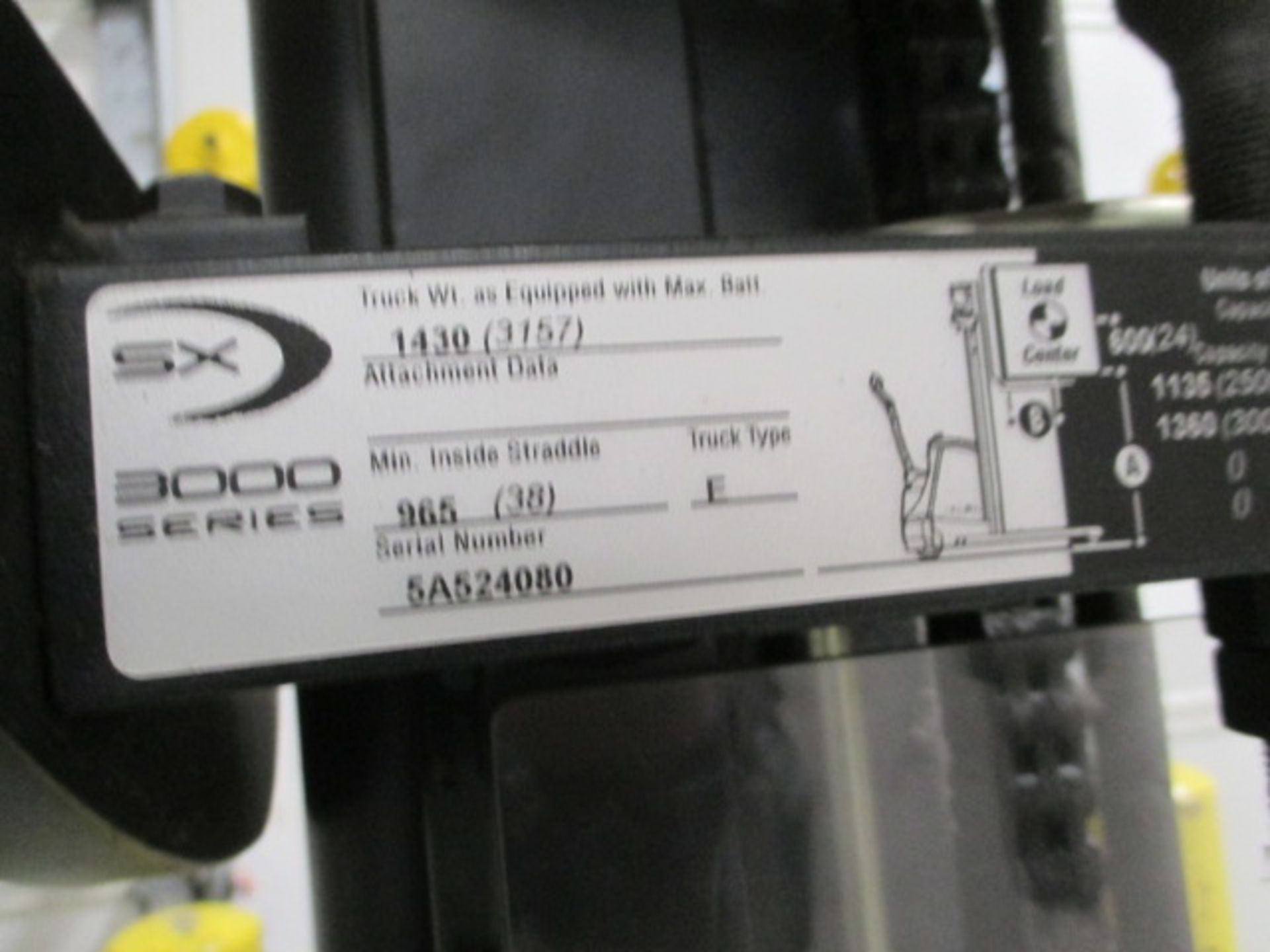 Crown SX 3000 Series 3-Wheel Walkie Straddle Pallet Stacker, Type E. Hi ...