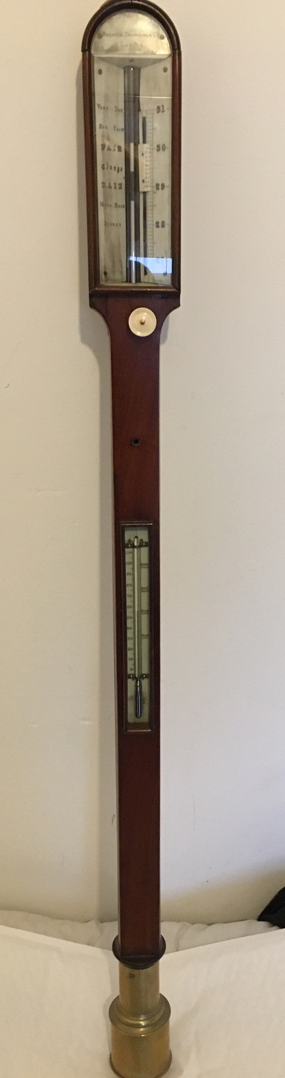 Antique Spencer Browning&Co Marine Stick Barometer - 37" tall.The ...