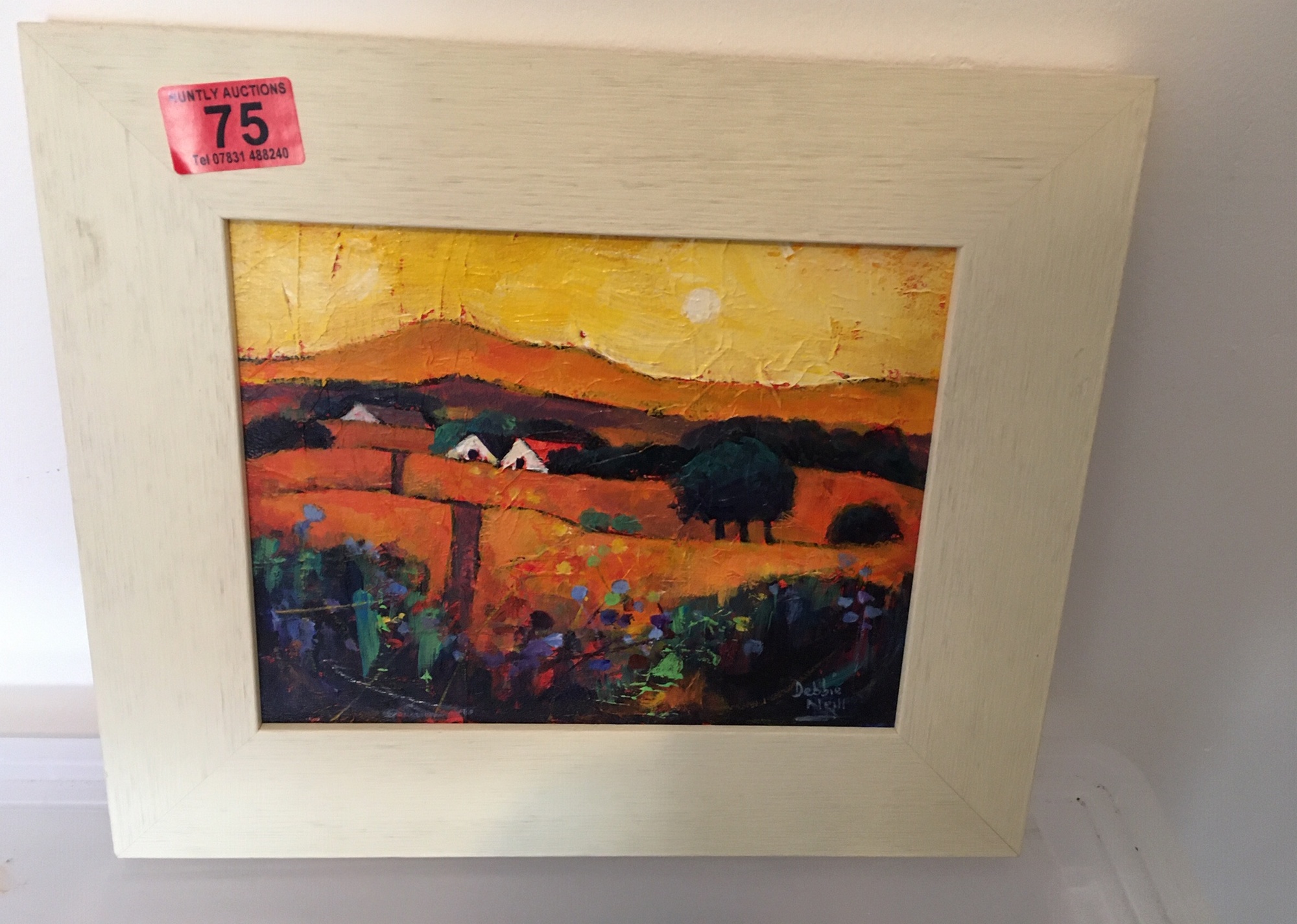 Debbie Neill Oil Painting - view from Bieldside - 23cm x 18cm.The frame ...
