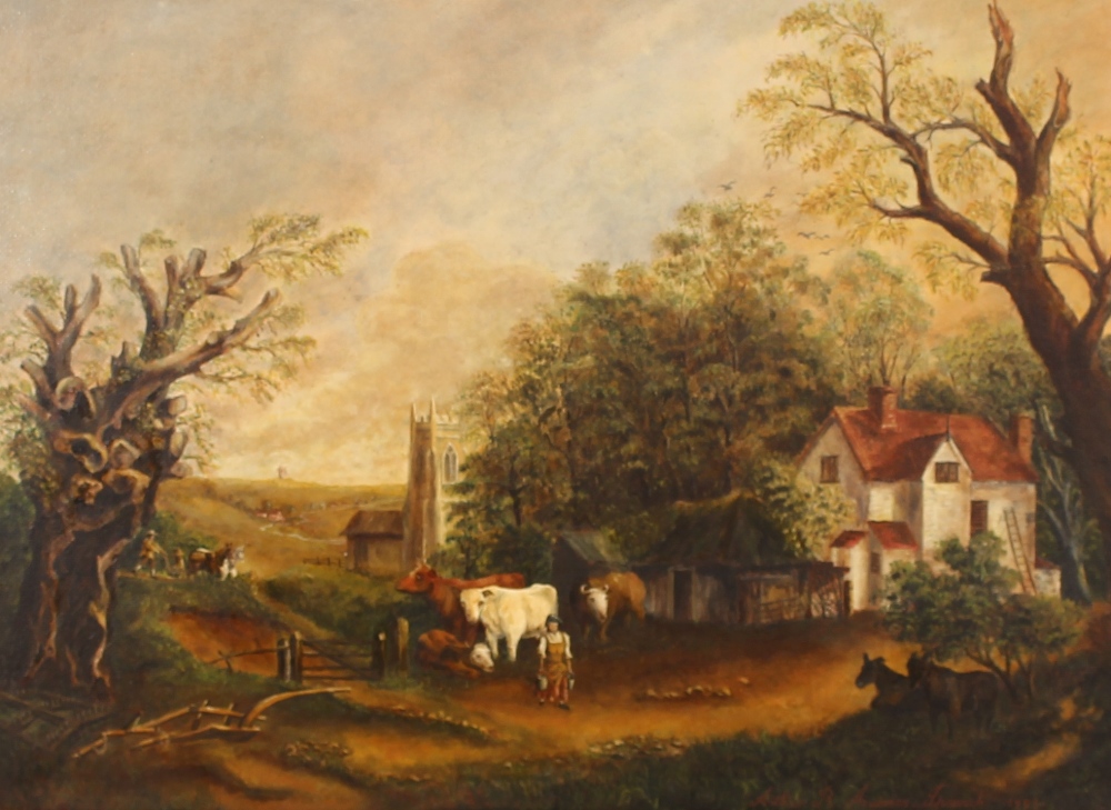 Arthur Reginald Andrews, after John Constable, rural landscape with ...