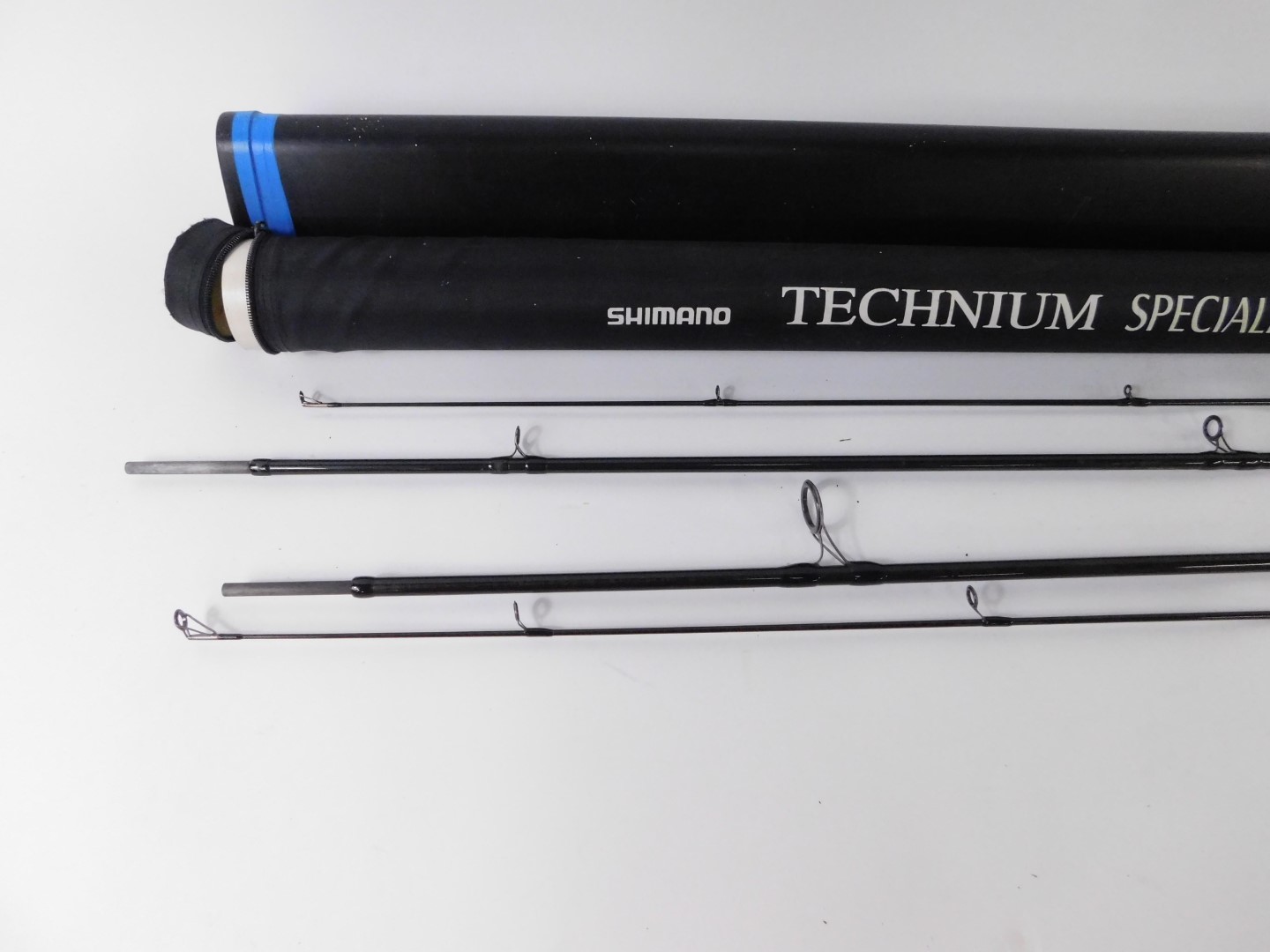 A Shimano Technium Specialist carbon fibre two piece course fishing rod ...