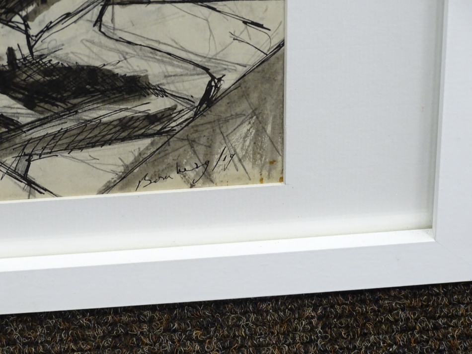 David Gersham-Bomberg (1890-1957). Figures on staircase/study drawing ...