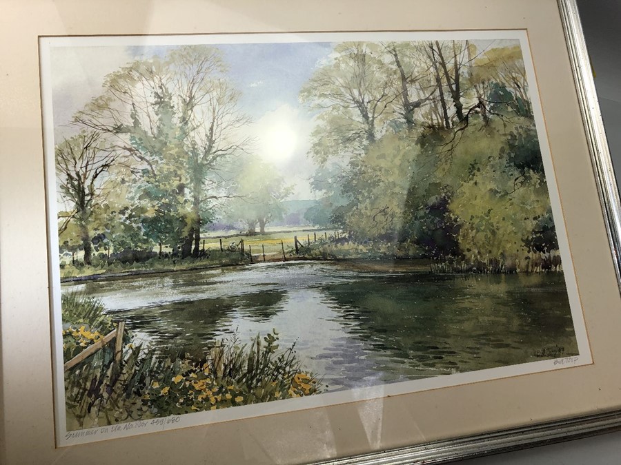 BILL TOOP limited edition print and a framed Saxton's Map of Dorsetshire