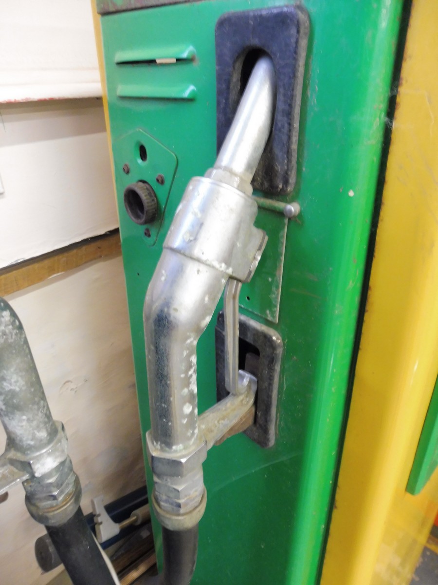 An Avery Hardoll electric petrol pump with hose and nozzle, restored ...