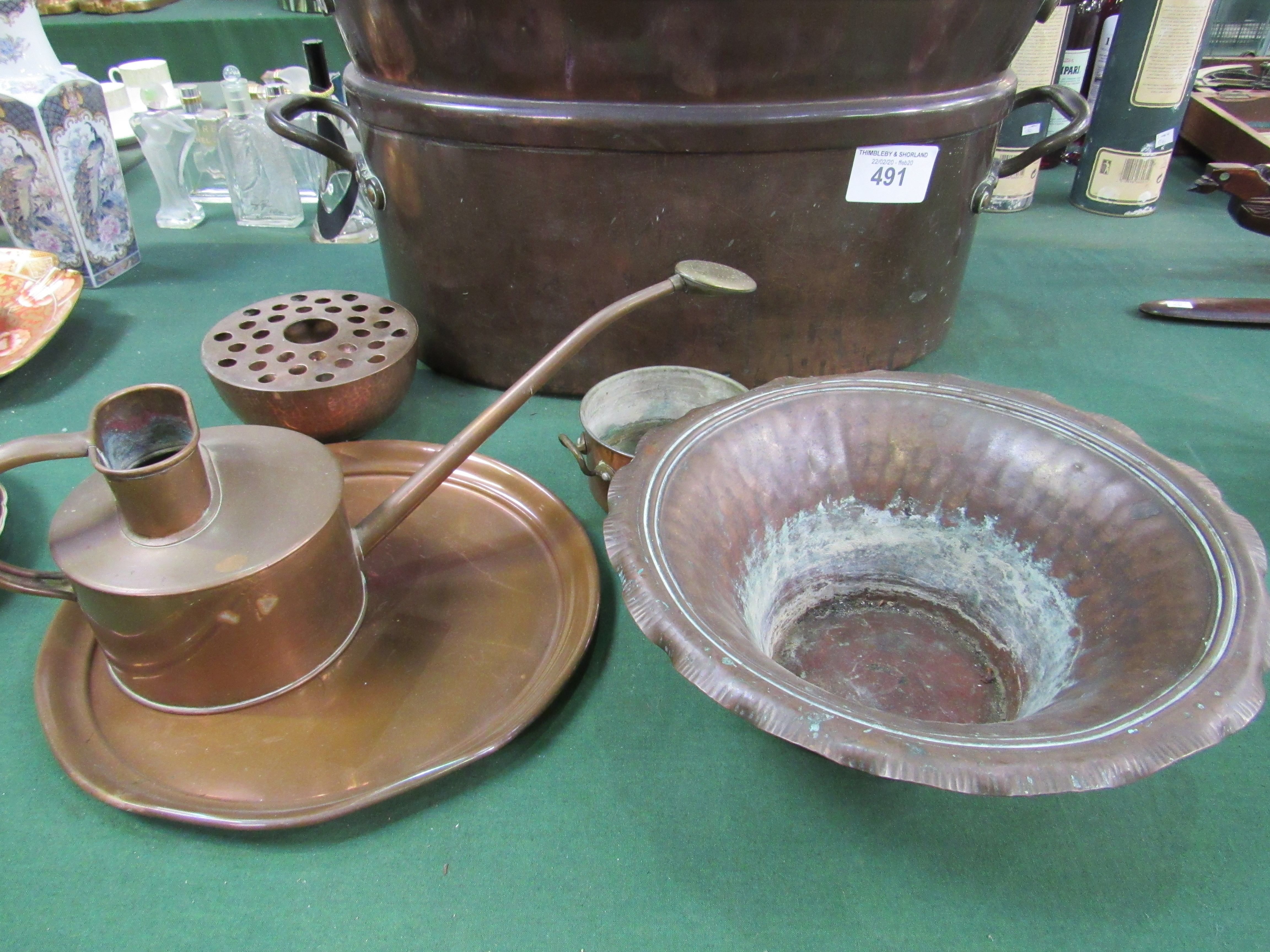Victorian copper steamer pan in 2 parts, length 66cms, width 34cms ...
