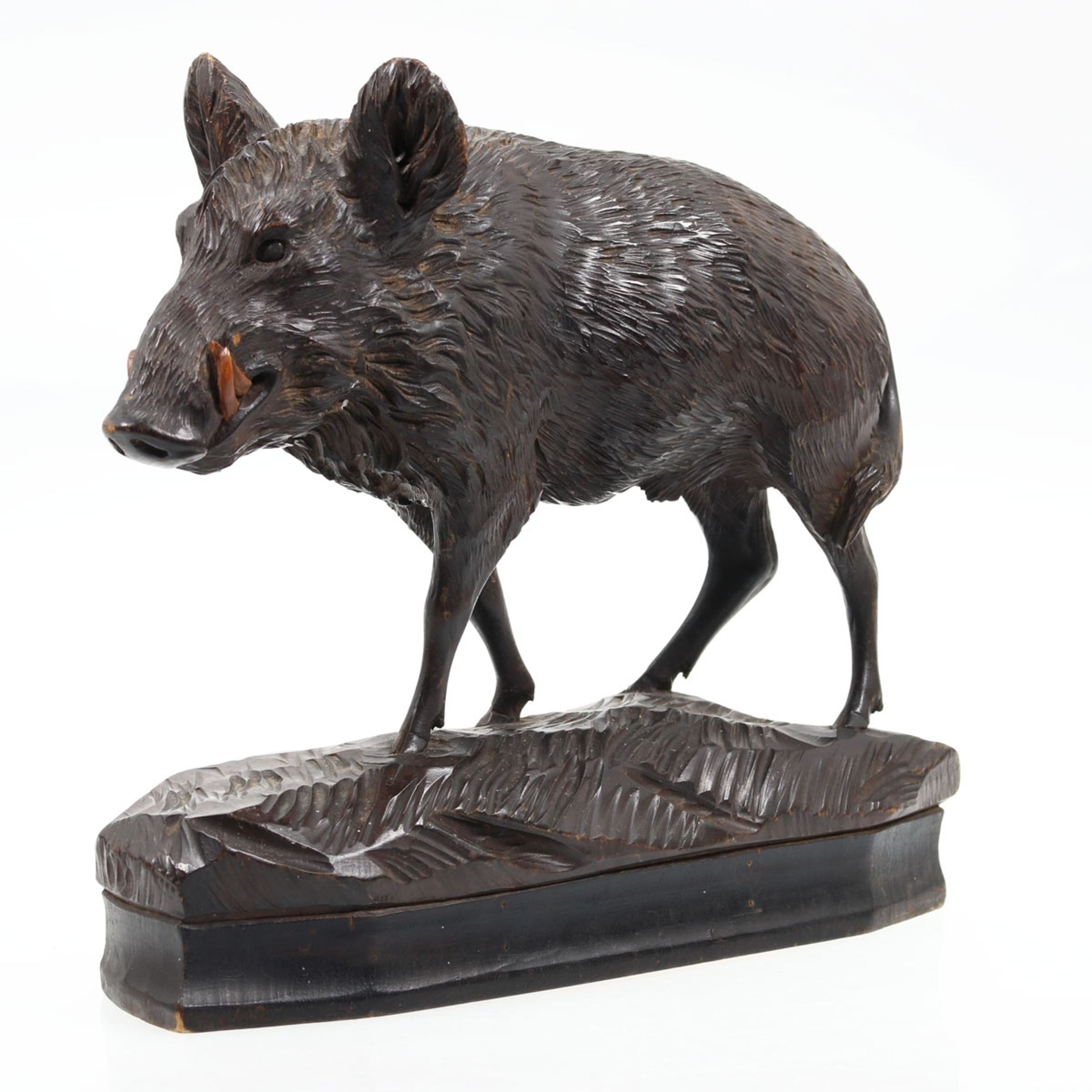 Künstler des 20. Jahrhunderts - Wildschwein - Holz. Vollplastisch ...