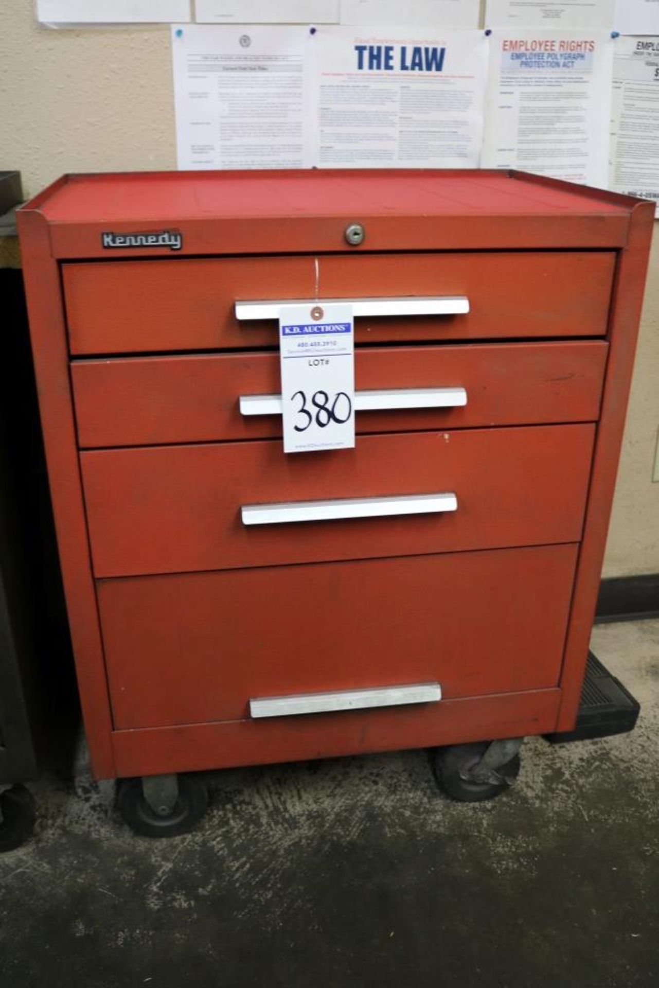Kennedy Rolling Tool Cart, 3 Drawer and 1 Storage Cabinet