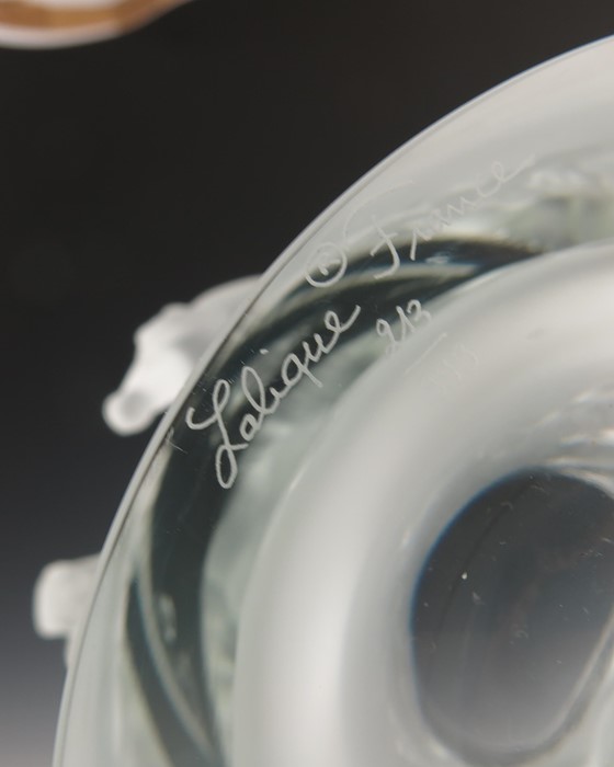 Lalique, an Equus limited edition glass vase, designed 2012, number 213 ...