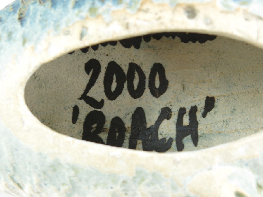 Colin Andrews, two studio pottery fish, Brown Trout and Roach, 1996 and ...