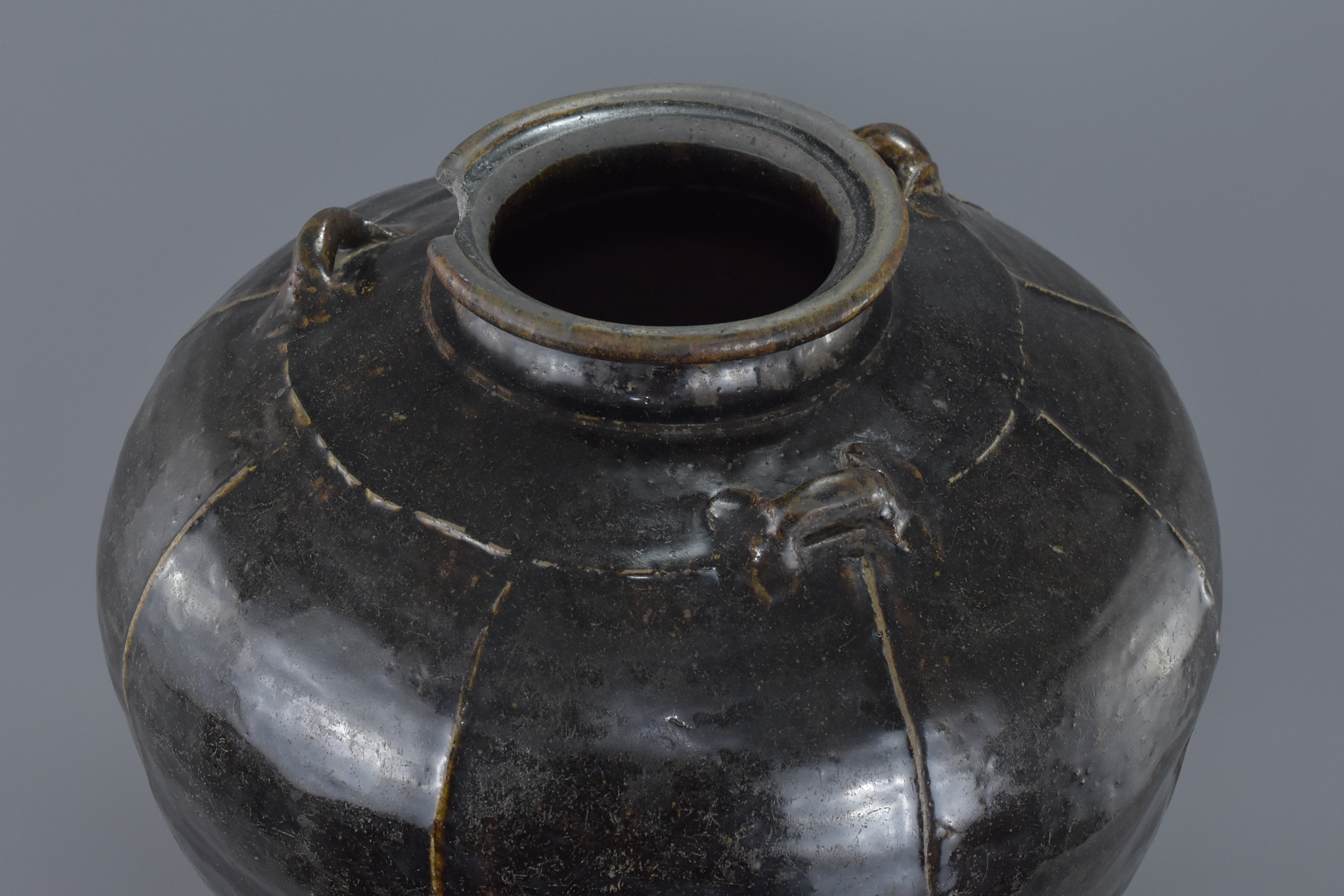 A large Chinese Song Dynasty Glazed Martaban Jar (Ex. Sotheby's). The ...