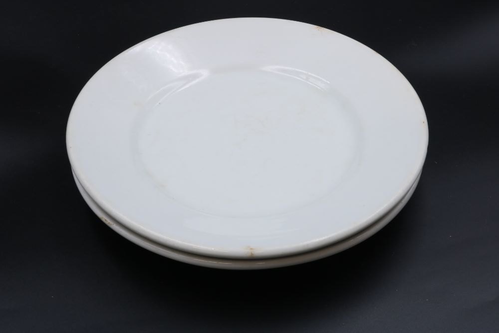 2 x Nazi Germany Plates Swastika Stamped. Provenance: Deceased estate ...
